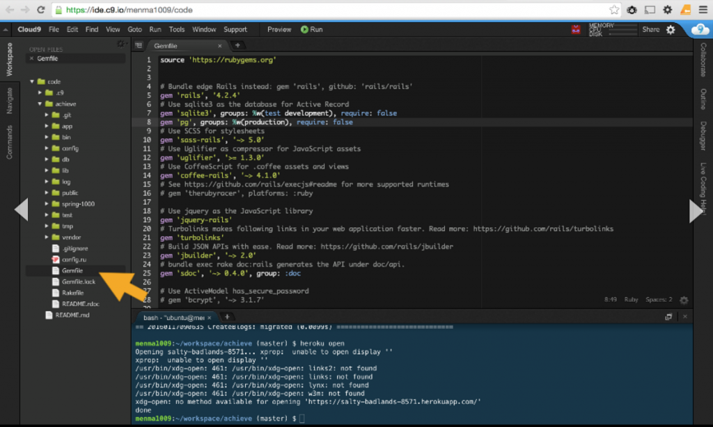 cloud9とbootstrapで作成したRuby on Railsアプリをデザインしよう！ | GMOクラウドアカデミー