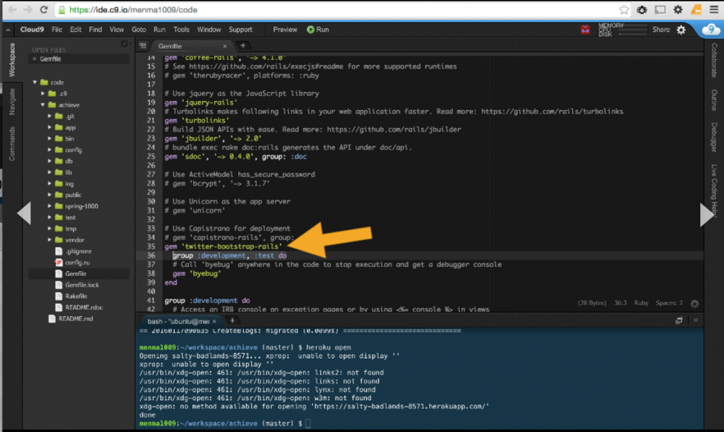 cloud9とbootstrapで作成したRuby on Railsアプリをデザインしよう！ | GMOクラウドアカデミー